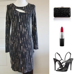Snap | Dresses | Snap Black Blush Sexy Metallic Party Dress | Poshmark
